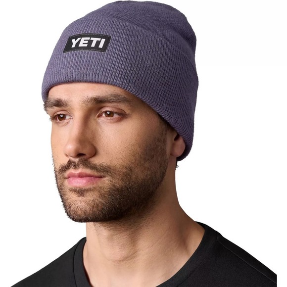 Yeti | Accessories | Nwt Yeti Knit Logo Badge Beanie Cap Dark ...